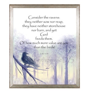 Print of Luke 12:24 - Etsy
