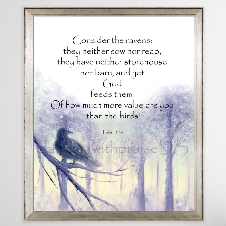Print of Luke 12:24 - Etsy