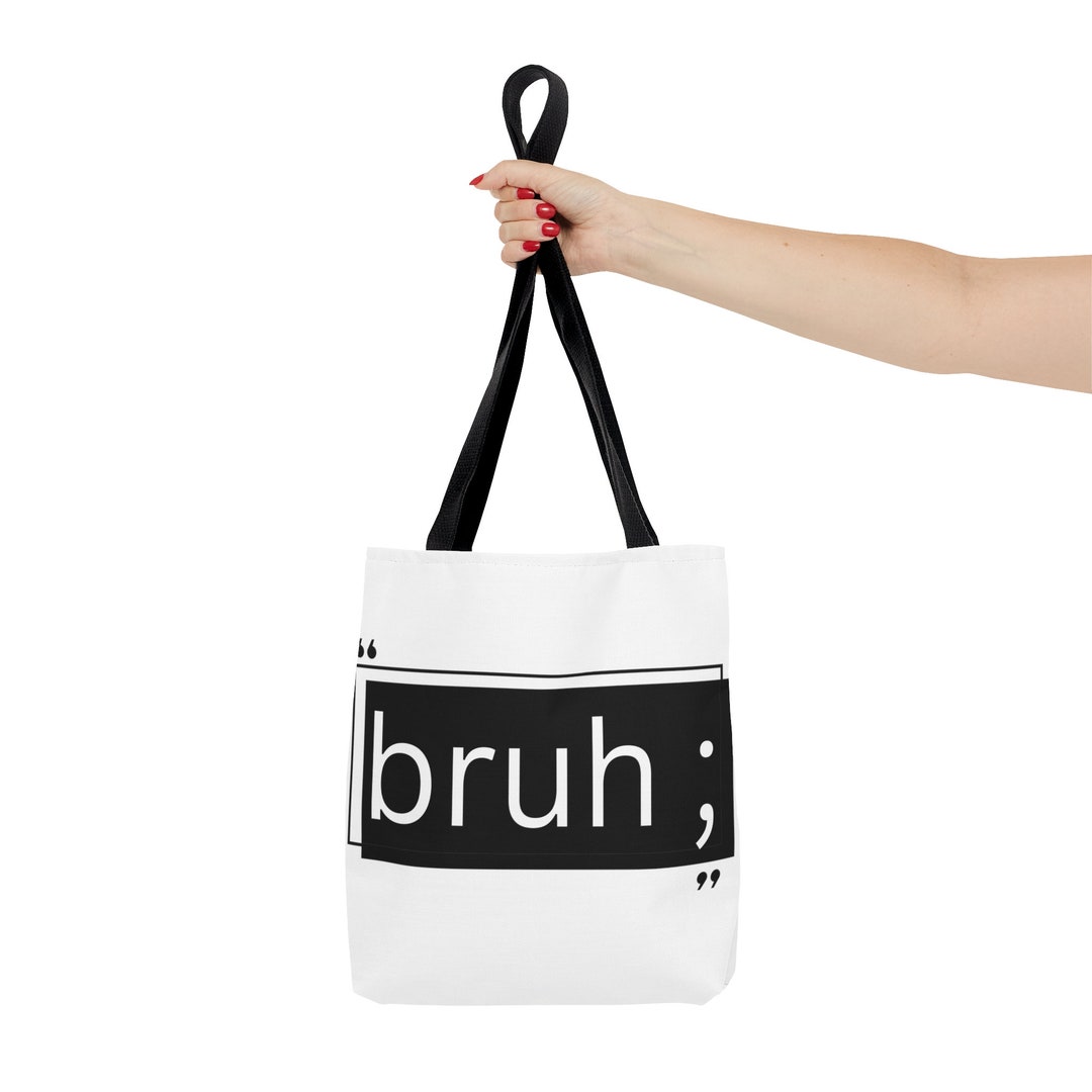 Bruh Tote Bag in White 3 Different Sizes - Etsy