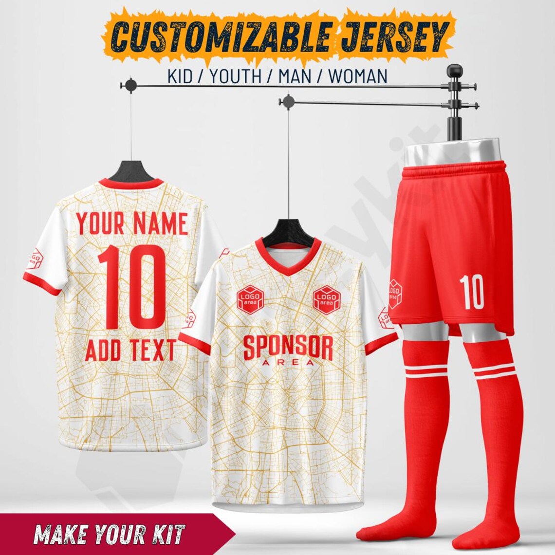 Custom Football Uniform Personalized Football Shirt and Short ...