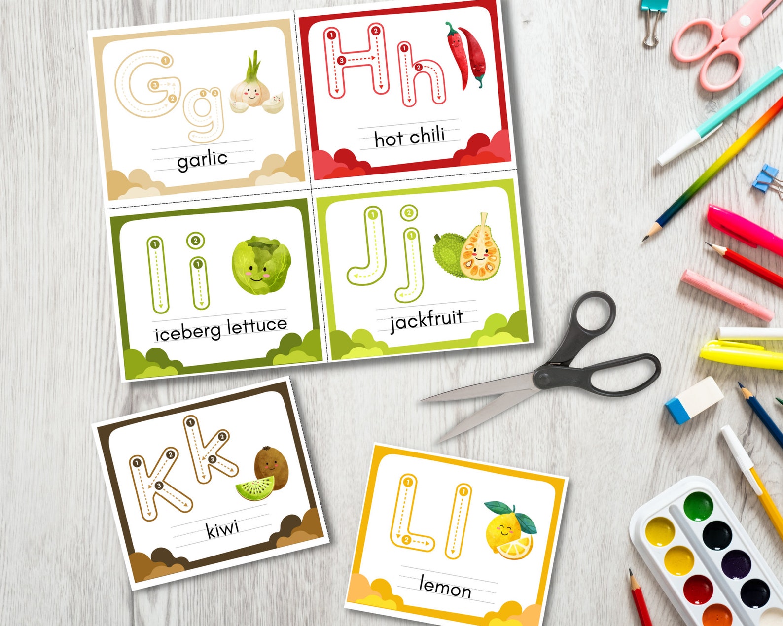 Printable ABC Flash Cards for Alphabet and Phonics Learning Traceable ...