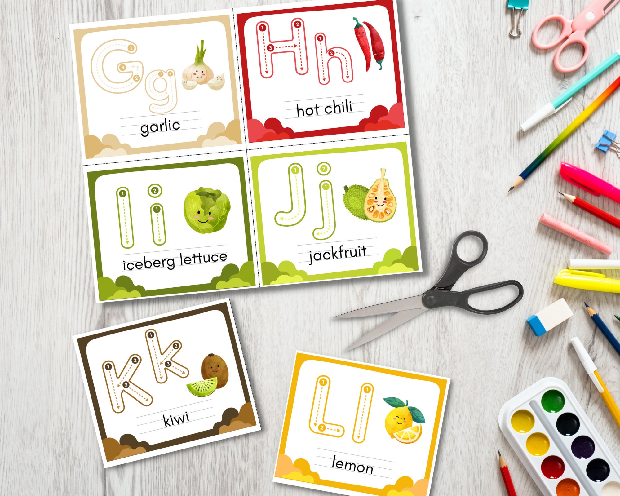 Printable ABC Flash Cards for Alphabet and Phonics Learning Traceable ...