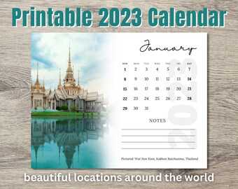 Travel Destinations Calendar - Etsy