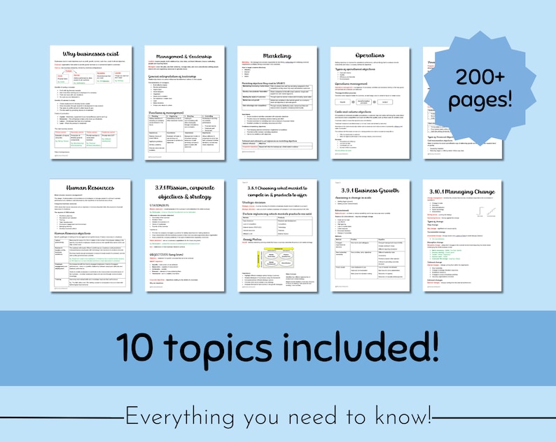 AQA A-level Business Revision Notes – Year 1 + 2 - Etsy UK