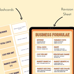 A-level Business Formulae Equation Flashcards & Revision Sheet - Etsy