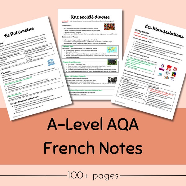 French Notes - Etsy