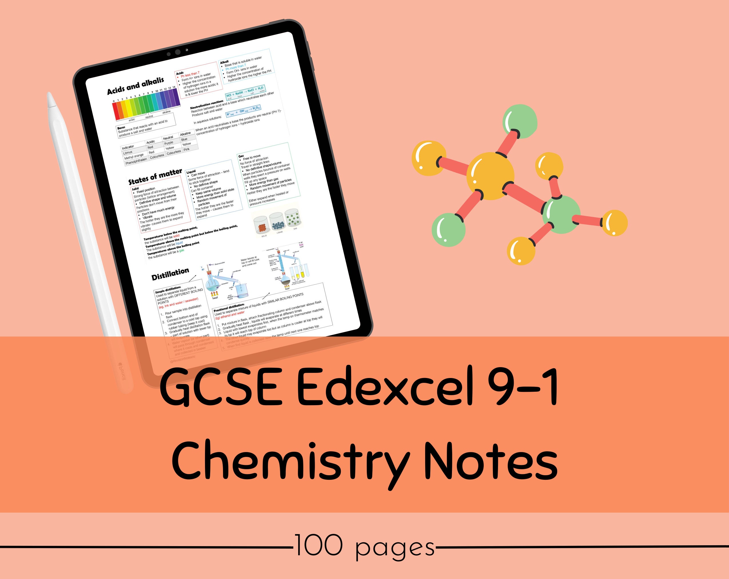 Edexcel GCSE 9-1 Chemistry Revision Notes - Etsy