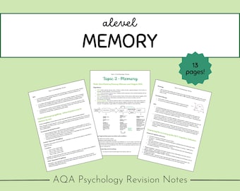 AQA A-level Psychology Revision Notes: Forensic Psychology - Etsy