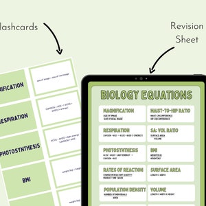 GCSE Biology Formulae Equation Flashcards & Revision Sheet - Etsy UK
