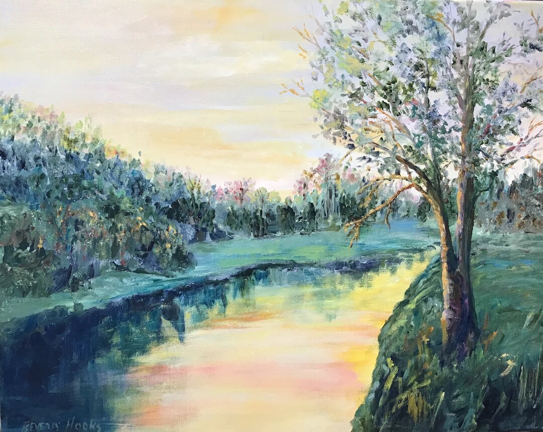 Sunsets First Light- Impressionist Fine Art Giclée Canvas Print (20"x ...