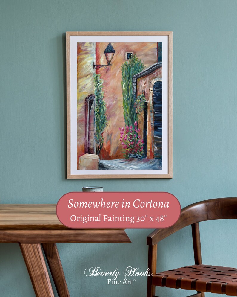 Somewhere in Cortona Impressionist Fine Art Giclée Canvas Print 16x 20 ...