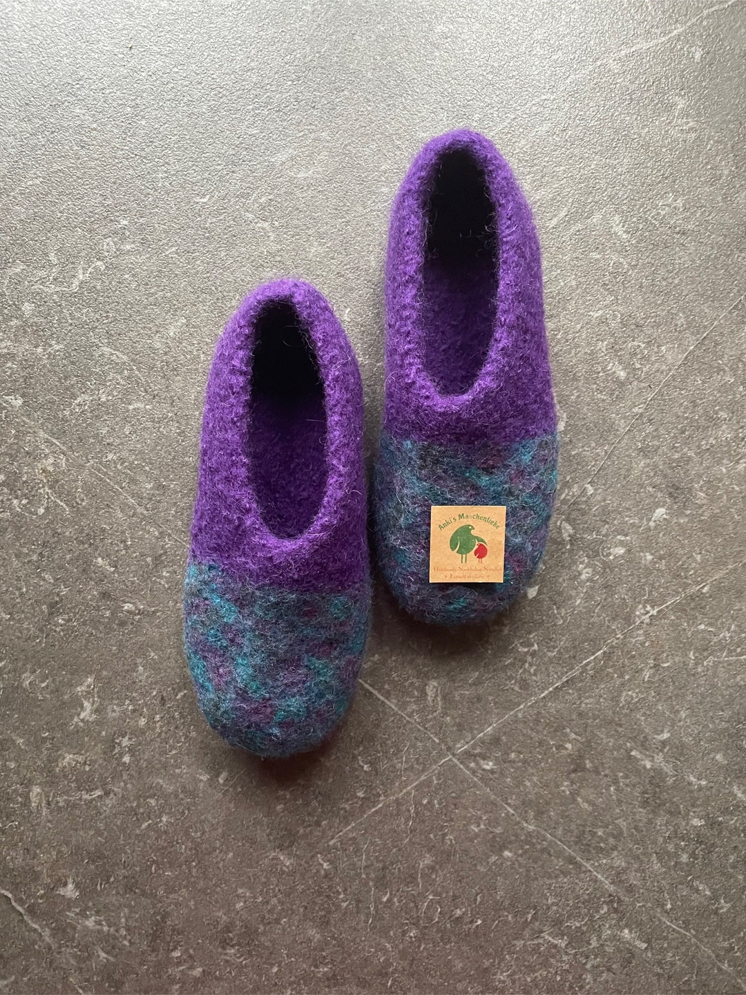 Felt Slippers Size 29/30 With Soles Felt Slippers Handmade Felt ...