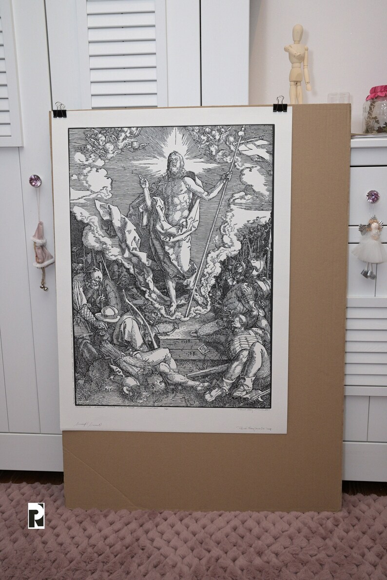 Albrecht Durer - Great Passion: the Resurection - Handmade Linocut ...