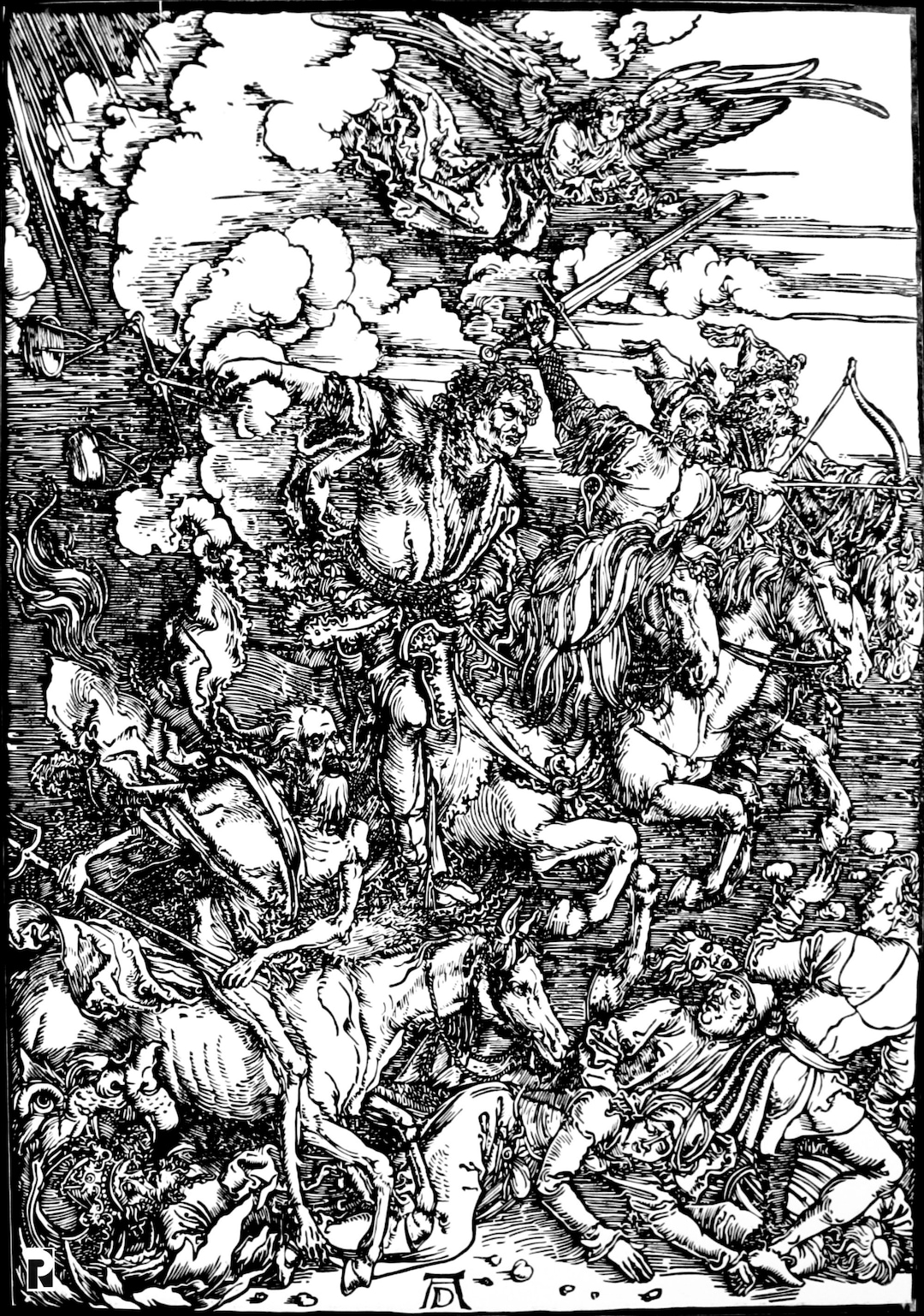 Albrecht Durer - the Four Riders of Apocalypse - Handmade Linocut ...