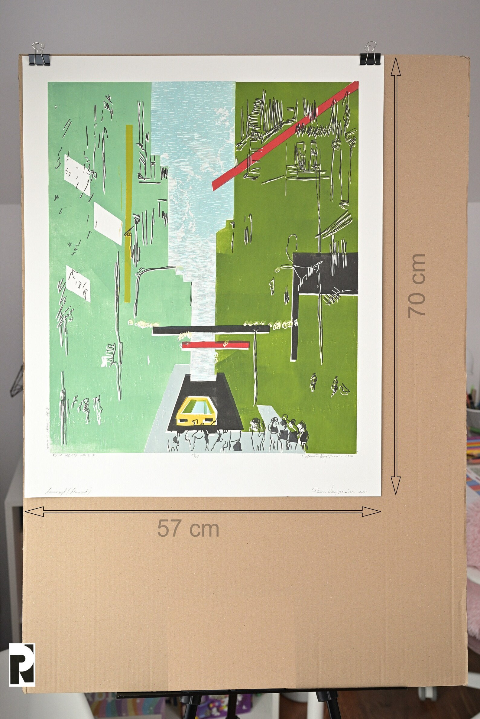 Rhythm Around Me 2 Handmade Linocut, Graphic, by Pawel Naumowicz - Etsy