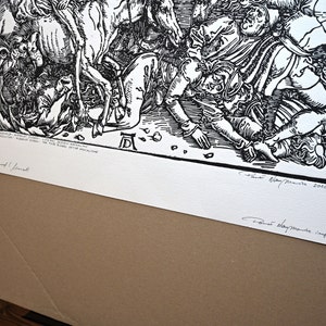 Albrecht Durer - the Four Riders of Apocalypse - Handmade Linocut ...