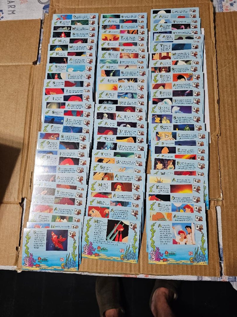 1991 Pro Set-the Little Mermaid Cards-full Set of 90 + Stand Ups + No ...