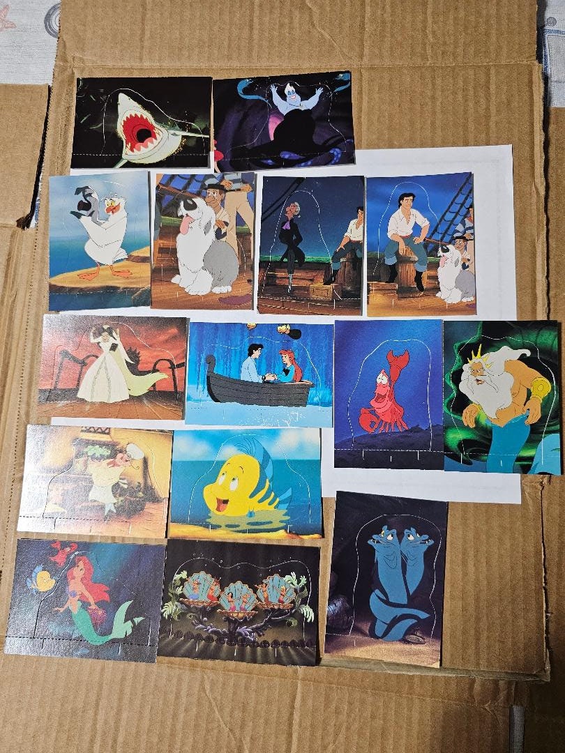 1991 Pro Set-the Little Mermaid Cards-full Set of 90 + Stand Ups + No ...