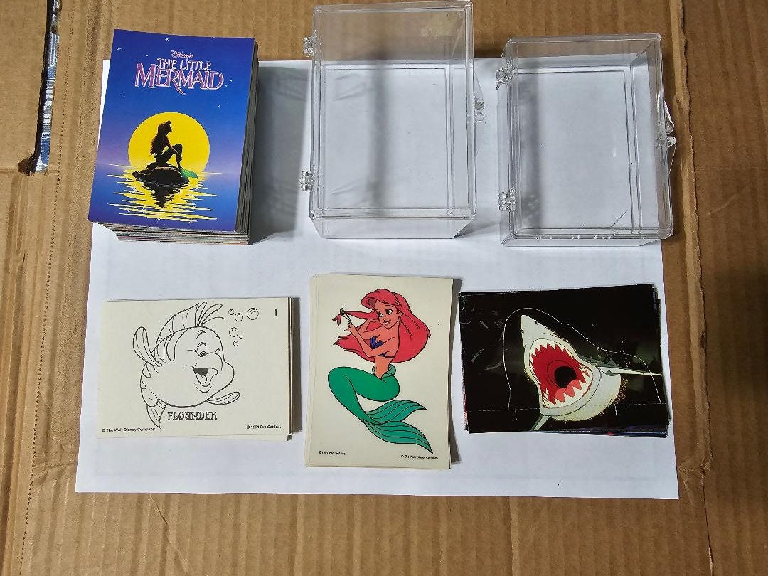 1991 Pro Set-the Little Mermaid Cards-full Set of 90 + Stand Ups + No ...