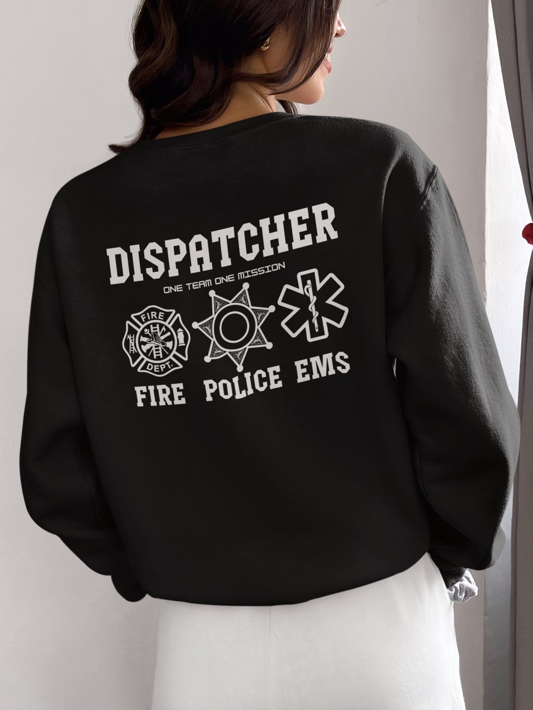 Sheriff Dispatcher Sweater, Personalized Name, Dispatcher Sweatshirt ...
