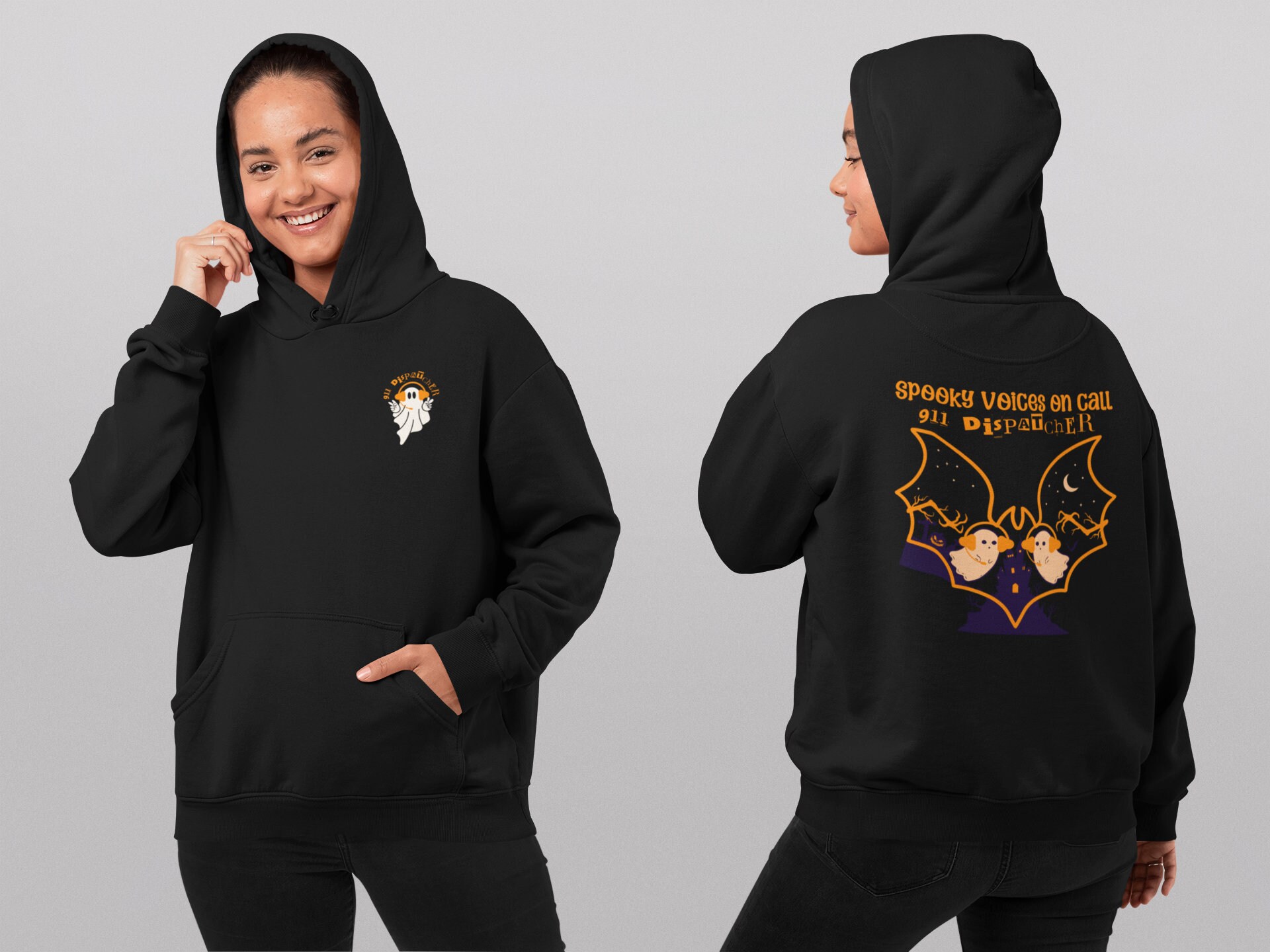 Halloween, Dispatcher 911, Black Hoodie, Dispatcher Gift, Dispatcher ...