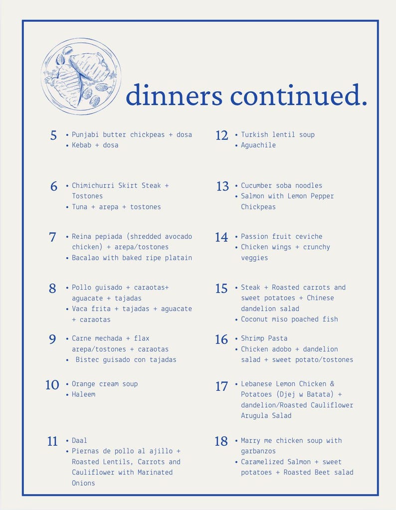 Aesthetic Blue Mediterranean Themed Breakfast, Lunch, or Dinner Menus Template, Print-out Meal ...