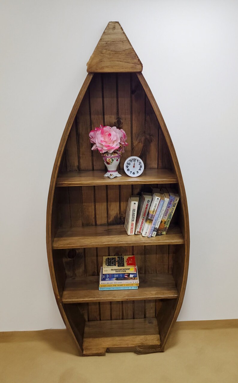 5 Ft Wooden Canoe Bookshelf - Etsy