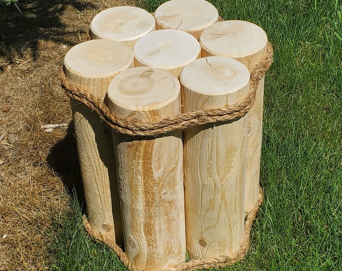 Large Size Reclaimed Cedar Log End Tables Tree Stump Side Table Plant Stand Sanded - Etsy