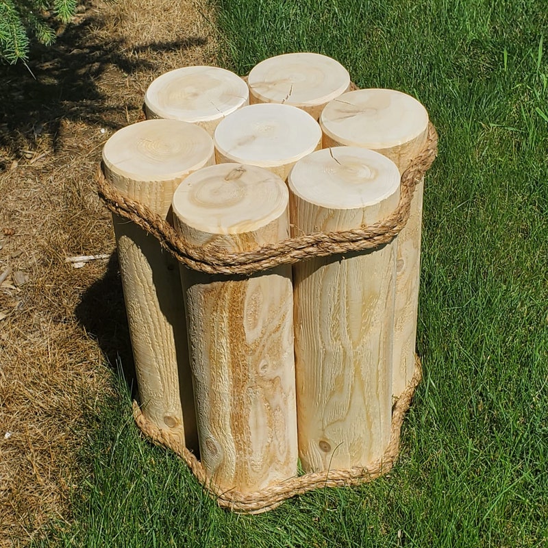 Log End Table - Etsy