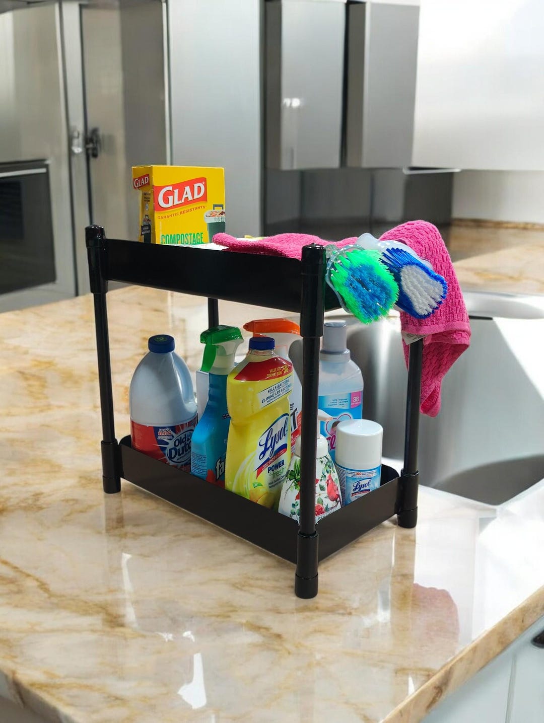 Black Aluminum Sink Organizer - Etsy