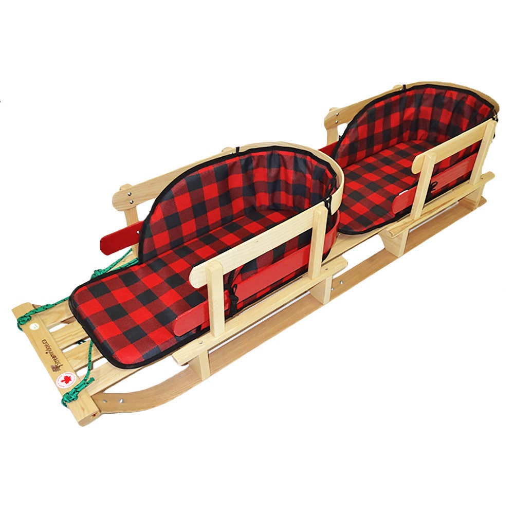 Wooden Twin Sleigh/snow Sled - Etsy
