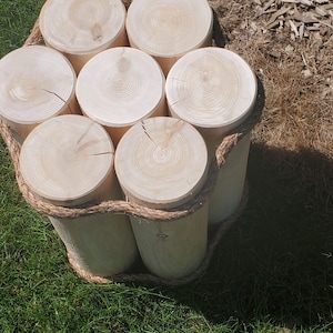 End Table Cedar Log , Rustic - Etsy