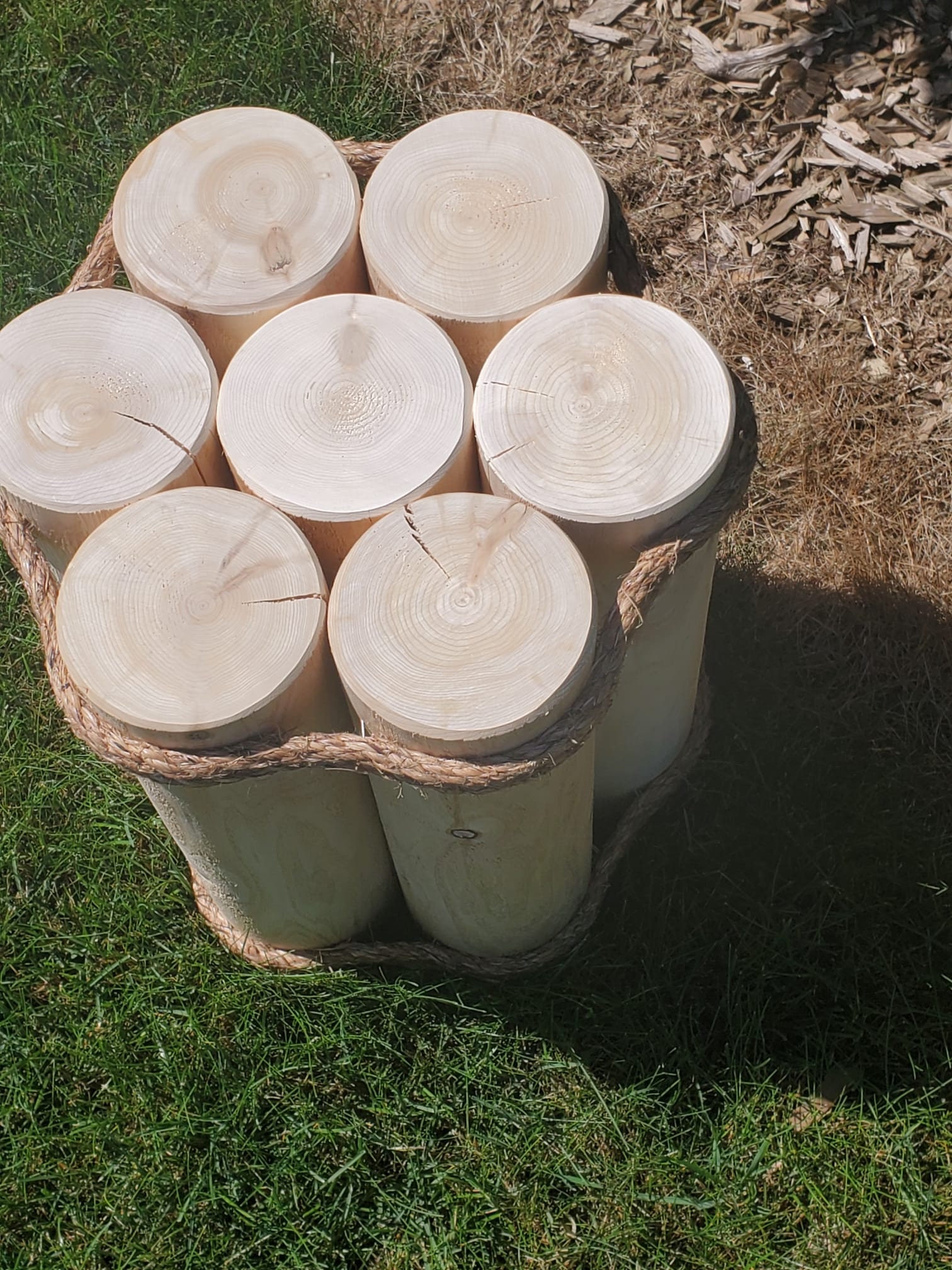 End Table Cedar Log , Rustic - Etsy