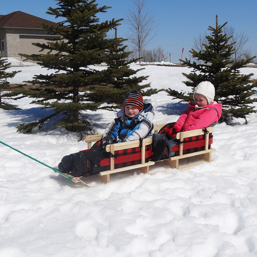 Wooden Twin Sleigh/snow Sled - Etsy