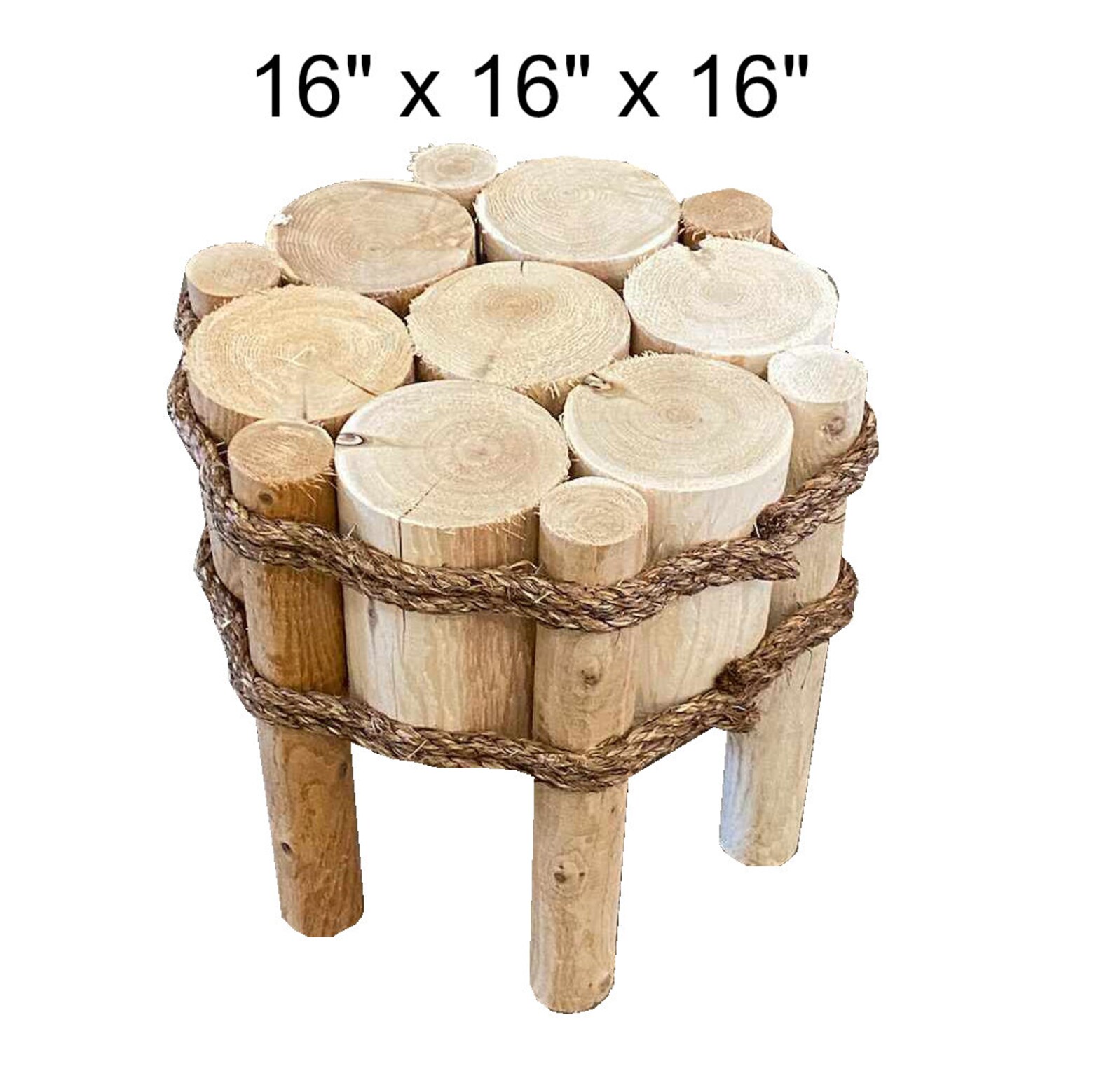 Cedar Log End Table Rustic - Etsy