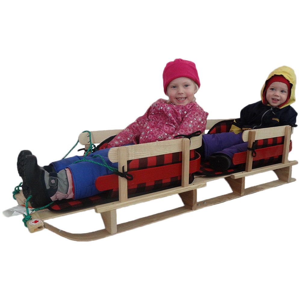 Wooden Twin Sleigh/snow Sled - Etsy