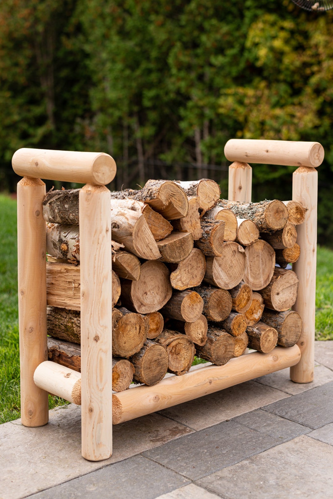 Log Firewood Rack - Etsy