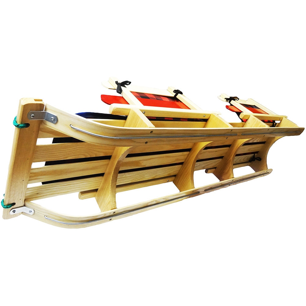 Wooden Twin Sleigh/snow Sled - Etsy