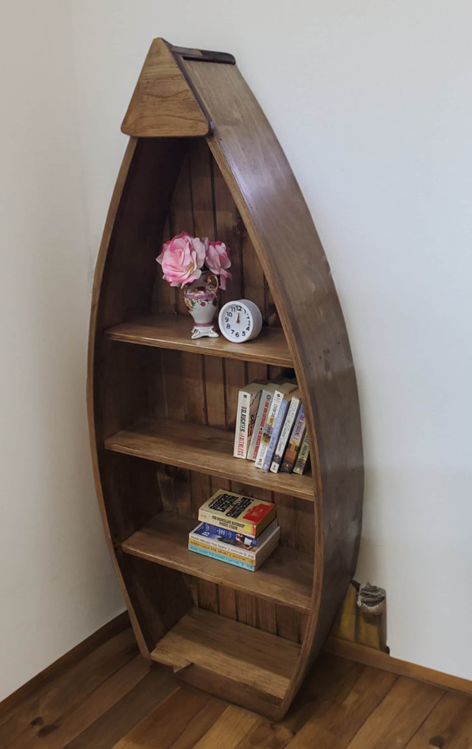 5 Ft Wooden Canoe Bookshelf - Etsy