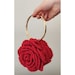 Rose Flower Bag,crochet Rose Purse,handmade Trendy Tote Bag, Ruffled ...