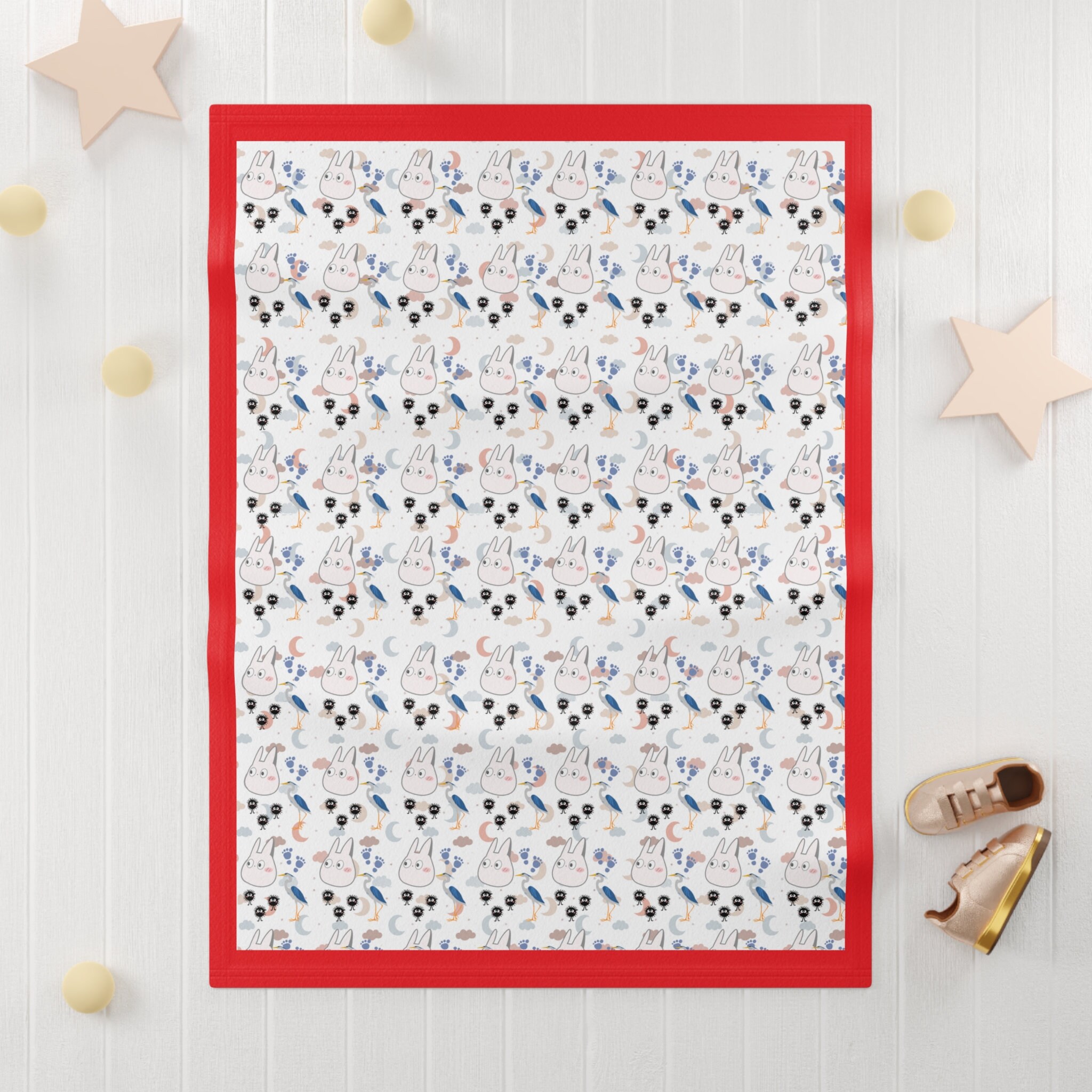 Studio Ghibli Baby Blanket (red) - Etsy
