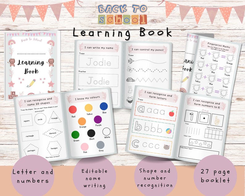 Back to School Bundle | Personalized Learning Book, Crafts, and ...