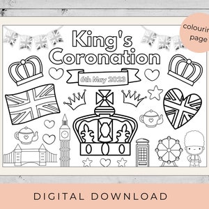 King Charles III Coronation Colouring Pages, Coronation Activity Bundle ...