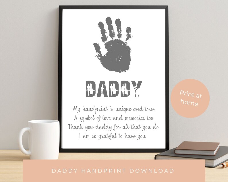 Father's Day Handprint Crafts, Baby Handprint, Gifts for Dad, 1st ...