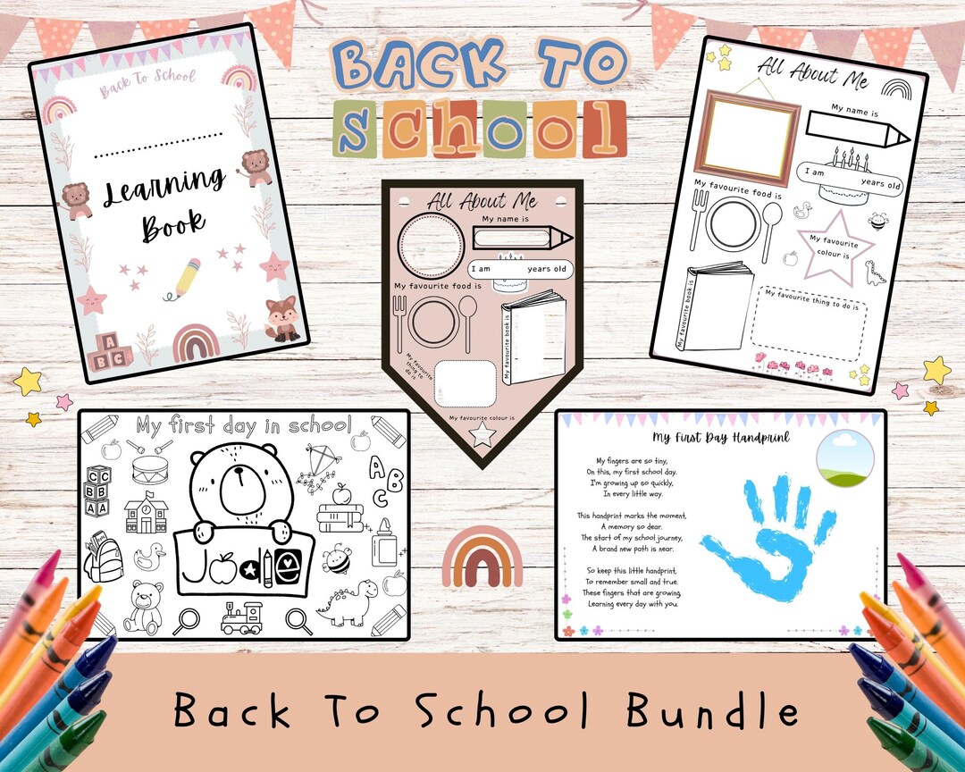 Back to School Bundle | Personalized Learning Book, Crafts, and ...