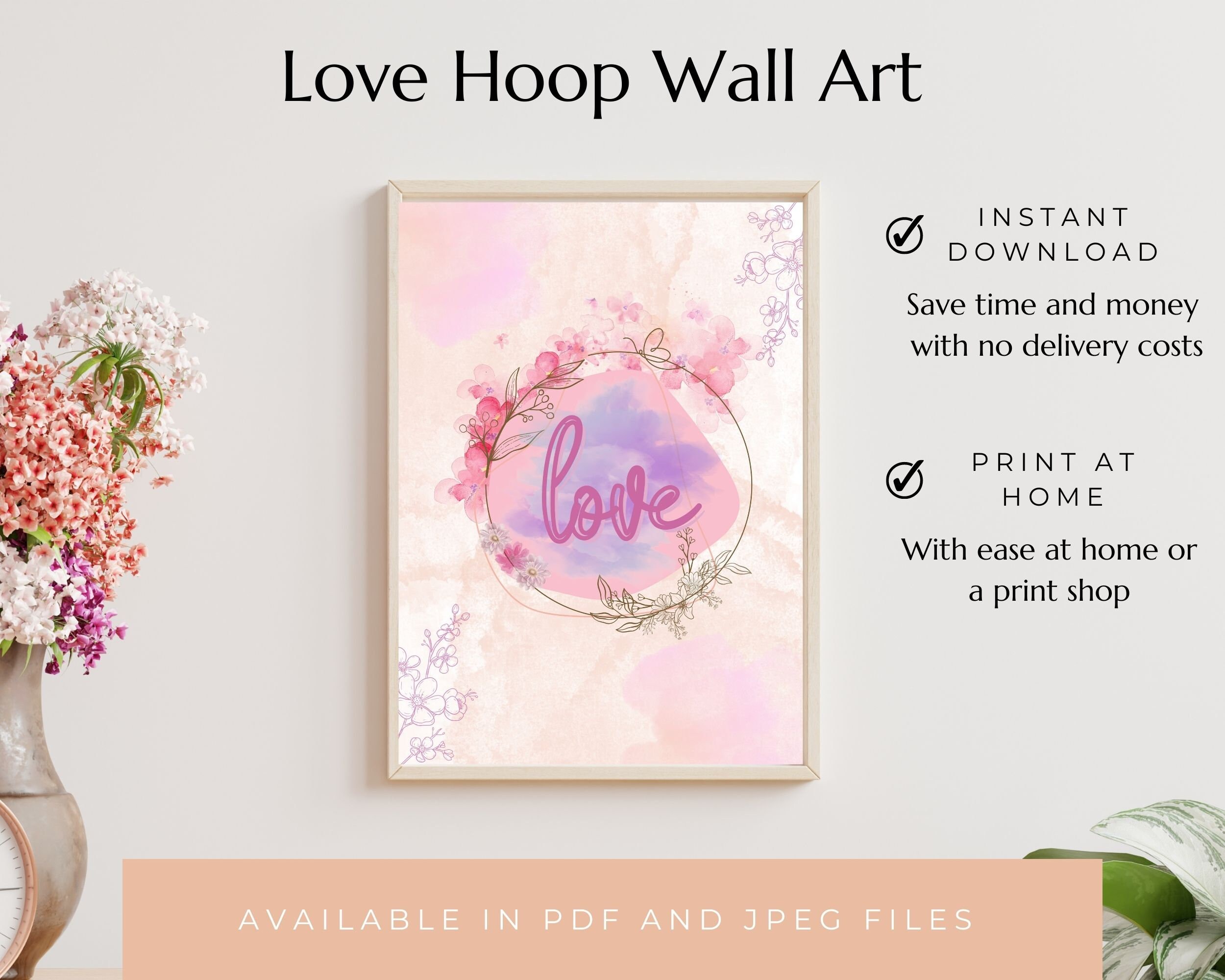 Printable Valentine Decor, Love Print, Love Poster, Love Digital Print ...