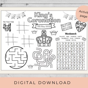 King Charles III Coronation Colouring Pages, Coronation Activity Bundle ...