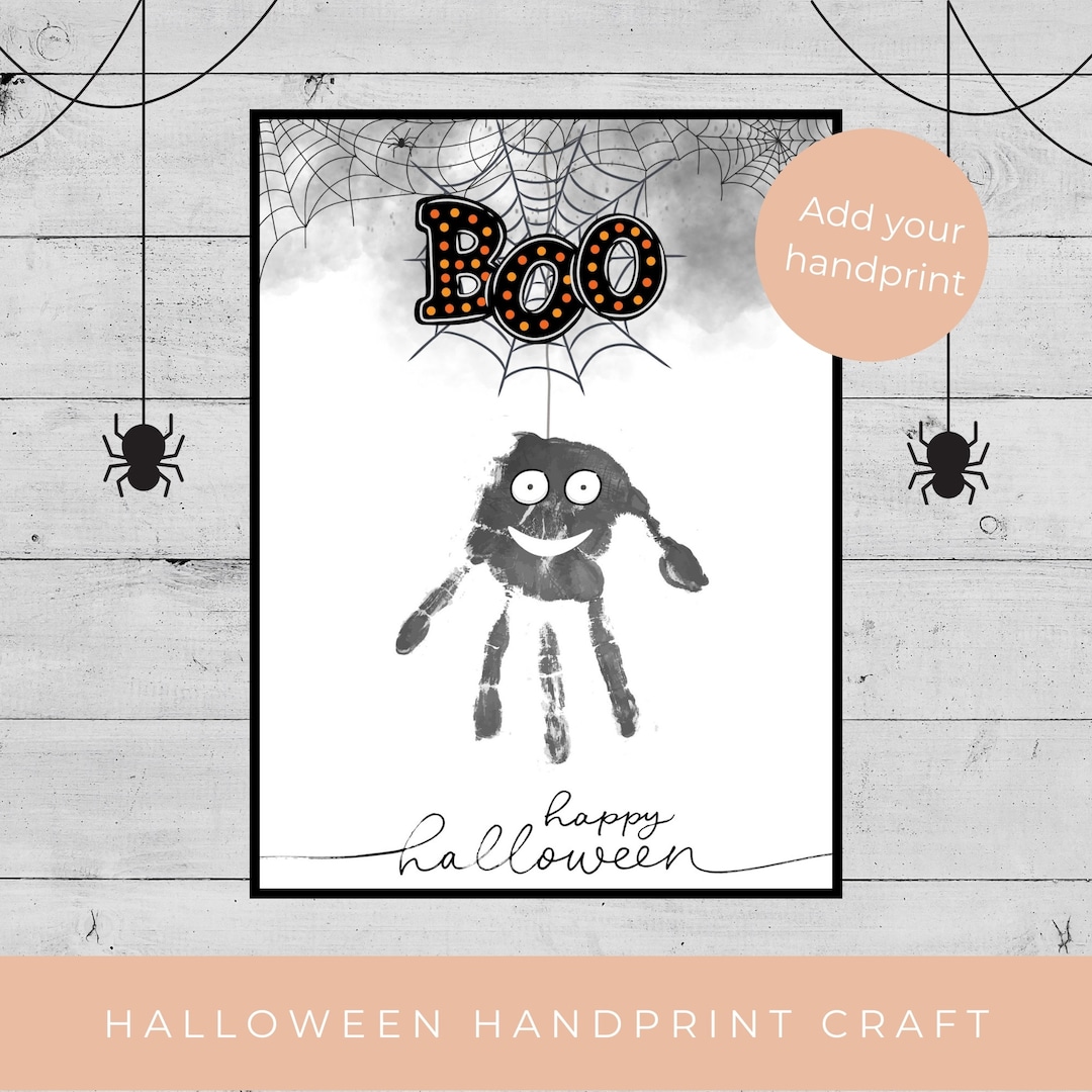 Halloween Spider Handprint Art, Baby Keepsake (digital Download) - Etsy