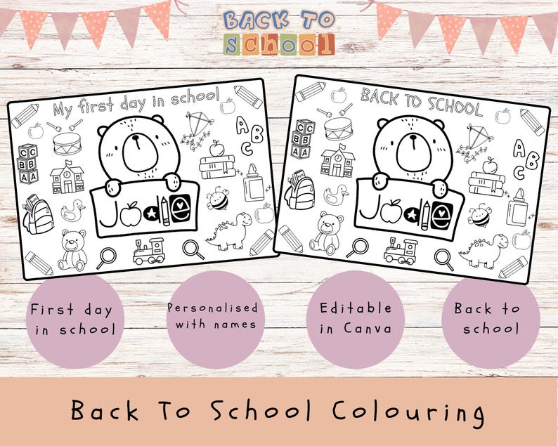 Back to School Bundle | Personalized Learning Book, Crafts, and ...