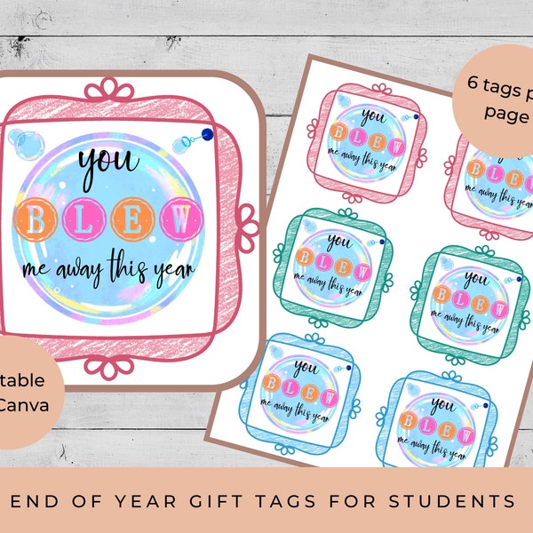 You Blew Me Away This Year Bubble Tag - Etsy UK